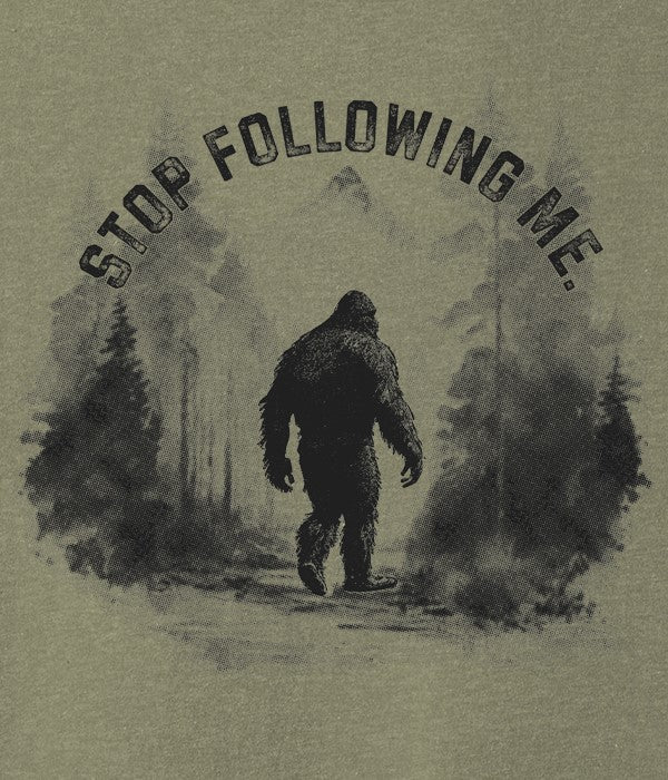 Tee - Stop Following Me Big Foot – River District Retail LLC